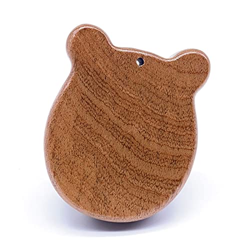 Dnina Mini Kalimba 8 Keys Solid Wood Finger Portable Mini Kalimba, Musical Good Accessory Pendant Finger Piano Gift for Kids Adults Beginners. (Little Bear-A) (Y1110001)