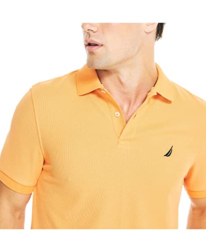 Nautica Men's Sustainably Crafted Classic Fit Deck Polo,Melon Sugar,L
