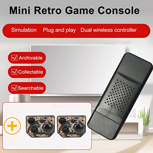 Double Joystick Game Console, Memory Card Classic Games Exercise Logical Thinking Game Console Joystick High Resolution Graphics for Home
