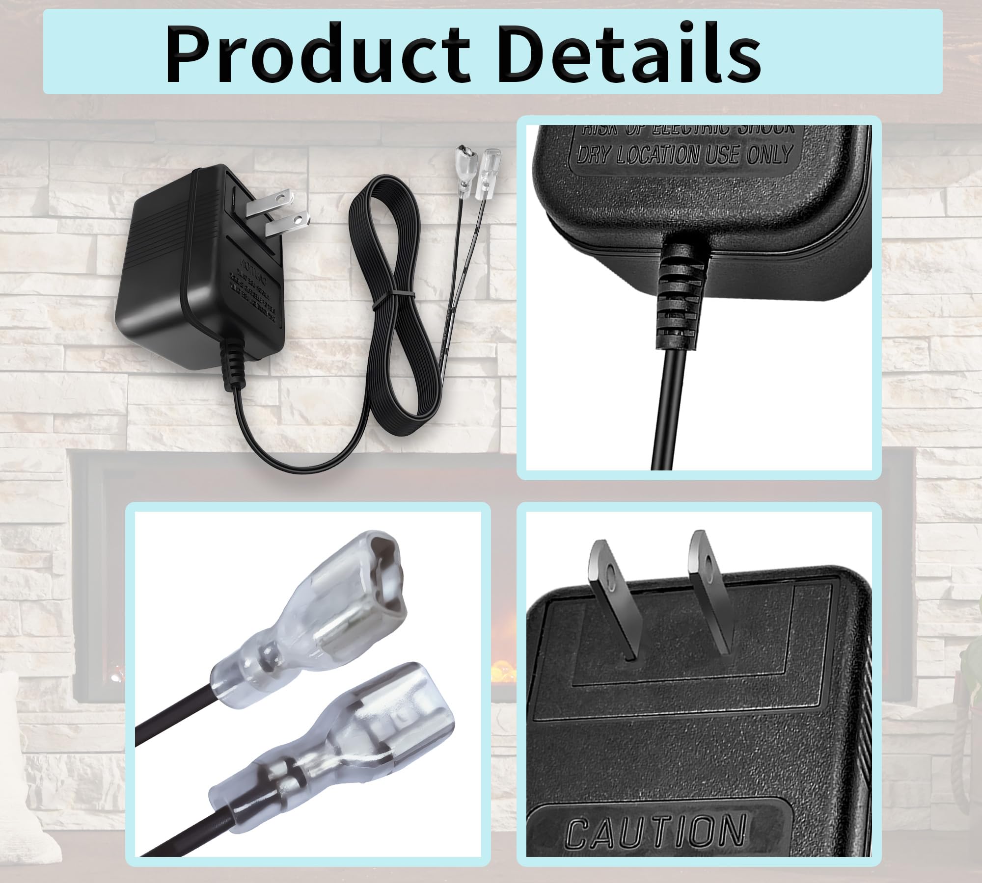 jiooyy 3V AC Power Adapter Compatible with Dexen Fireplace Electronic IPI Pilot Ignition Control Module 593-593, 593-593A, AC593, W707-0002, SRV593-593, 351, HPC351