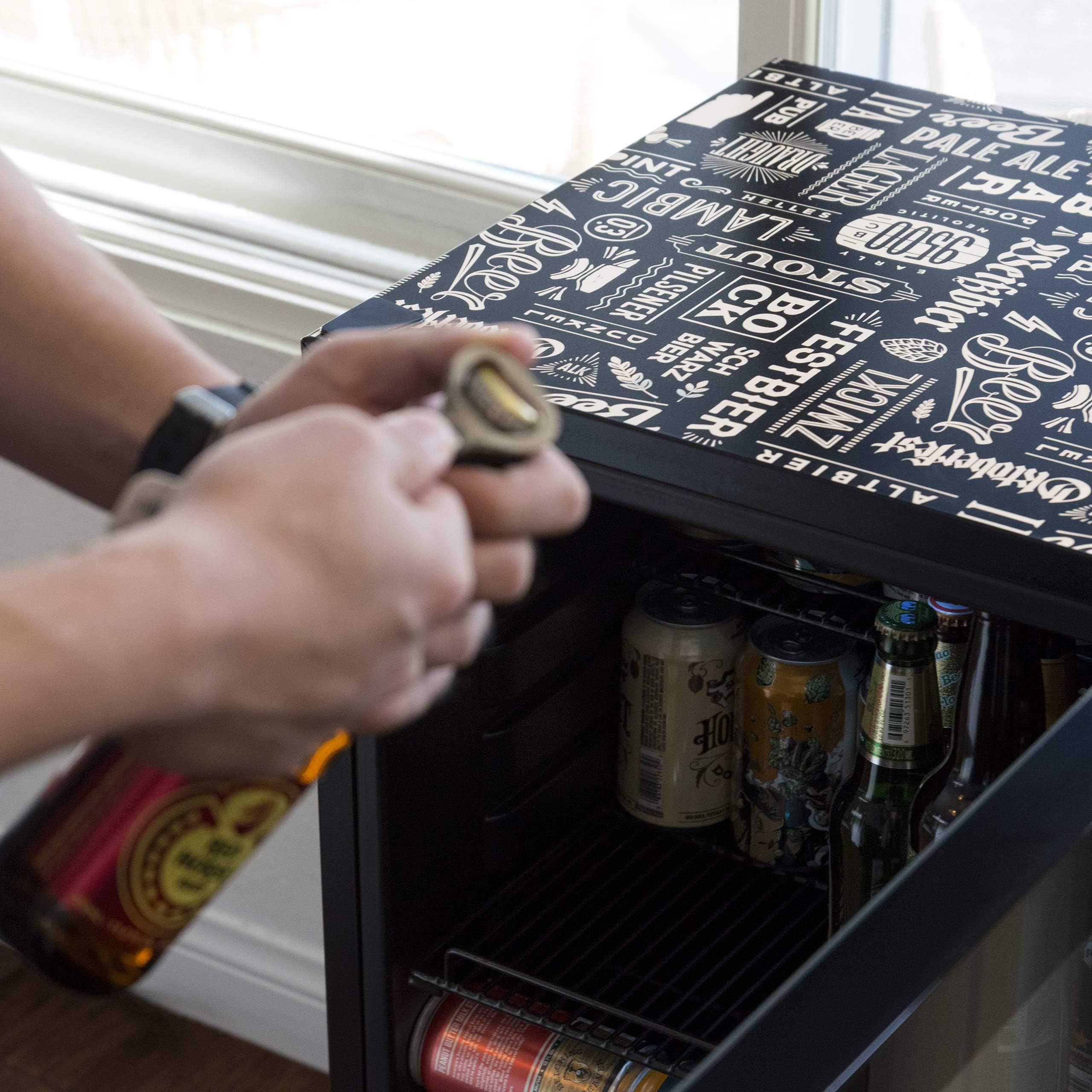 NewAir Beverage Refrigerator Cooler with 126 Can Capacity - Freestanding Mini Bar Beer Fridge for Bedroom, Dorm, Office - Small Refrigerator Cools to 37F Perfect For Beer, Soda, And Drinks