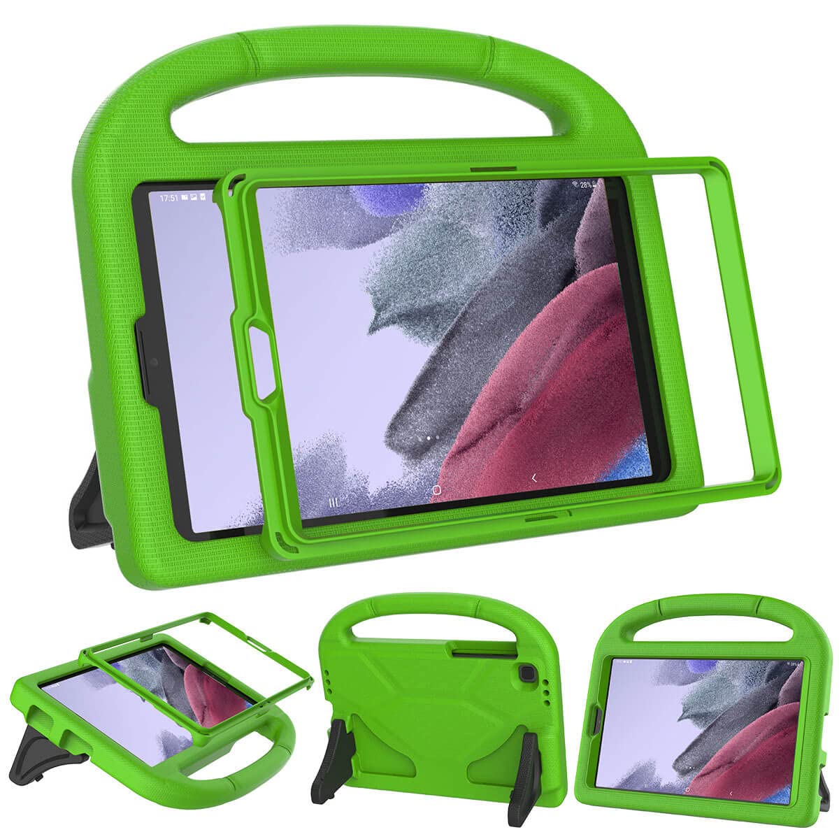 MOXOTEK Samsung Galaxy Tab A7 Lite 8.7" Tablet Case for Kids, Galaxy Tab A7 Lite Case with Screen Protector, Handle Stand Protective Case for Samsung Tab A7 8.7 inch 2021(SM-T220/T225/T227), Green