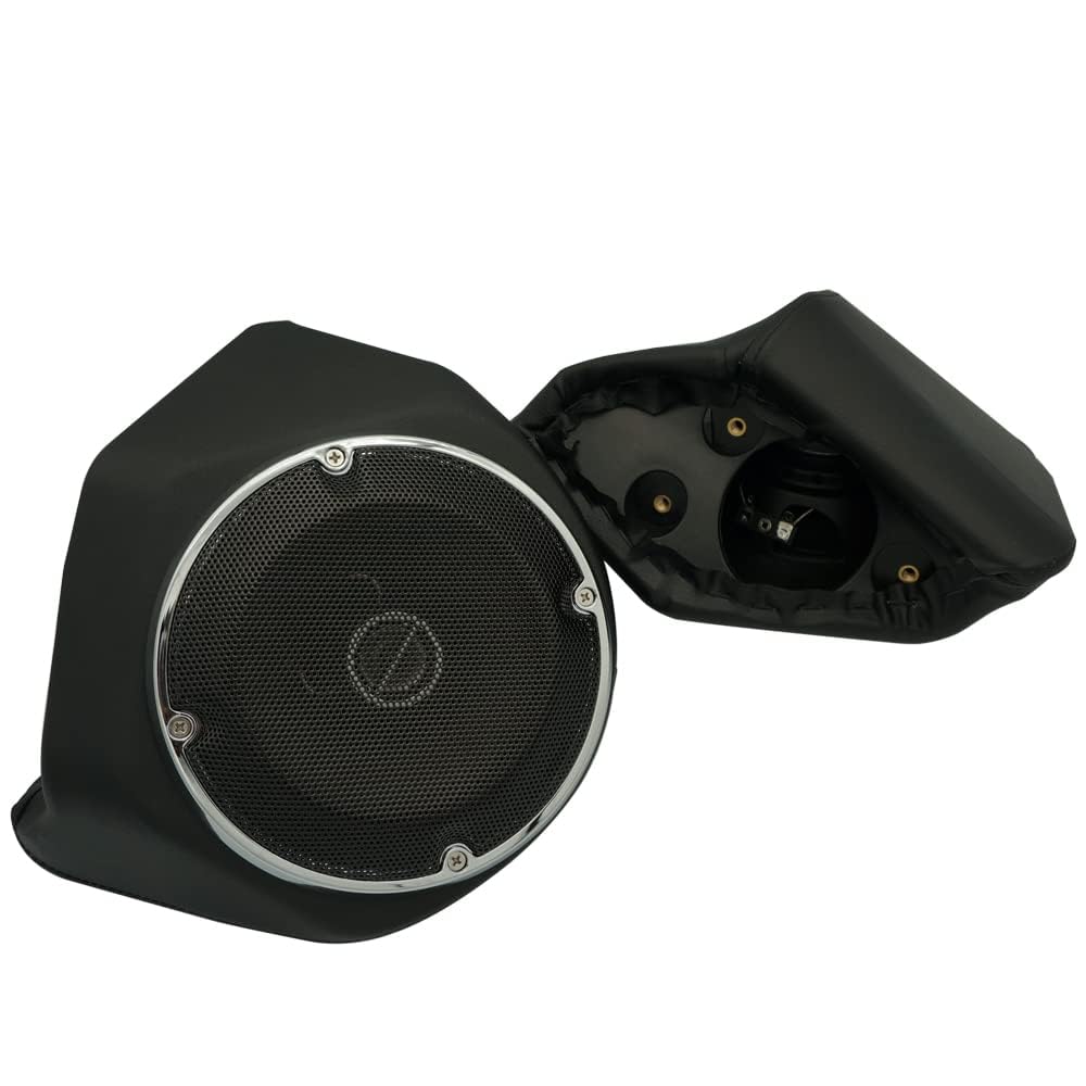 WOWTK King Tour Pack 6.5" Rear Speakers Pod Kit fits for Harley Touring Electra Glide, Street Glide, Ultra Limited, Road Glide Ultra and Tri Glide Models 2014-2023,Chrome