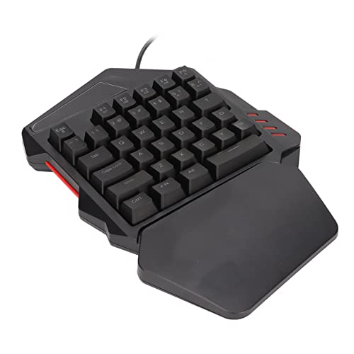 One-Handed Gaming Keyboard, 35 Keys Mechanical Numpad with RGB Backlit, G1/G2 Keys Macro Recording, Wired USB Numeric Keypad, Portable Mini Number Pad