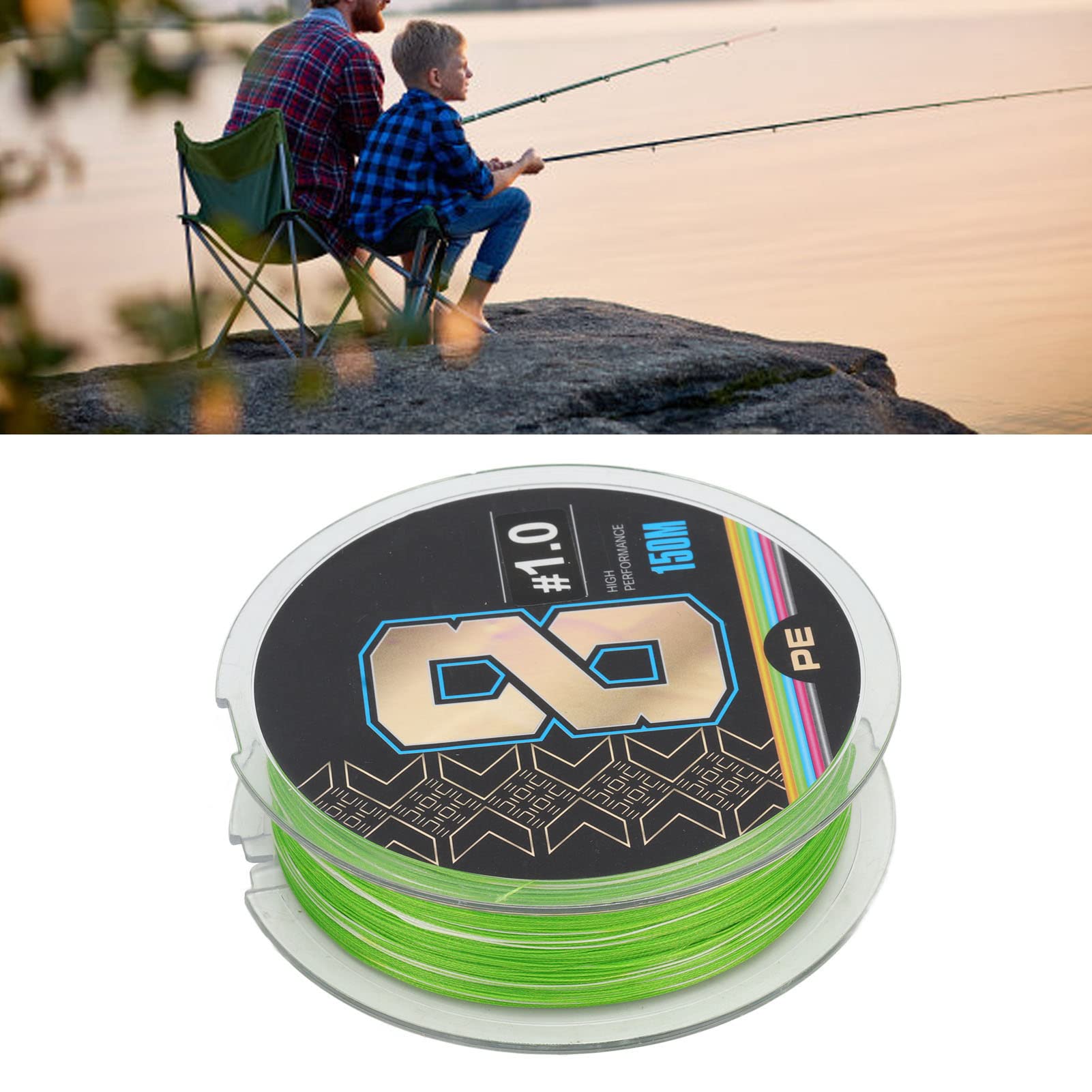 Fishing Wire, Fishing Line Strong Tension 150m Strong Stability 8 for River Fishing (1.0#)