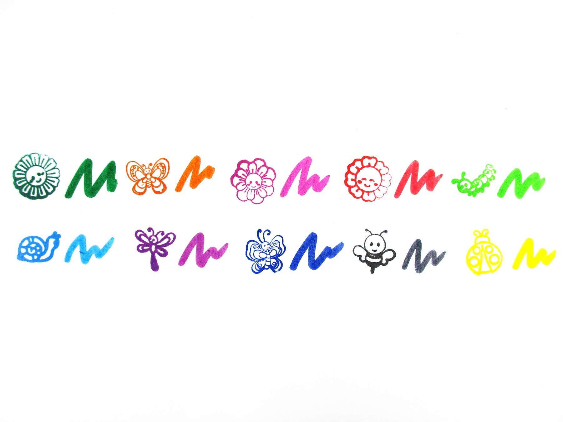 TINYMILLS Spring Flowers Butterfly Stamper Marker Set of 10, Birthday Gift Arts and Crafts Girl Birthday Gift