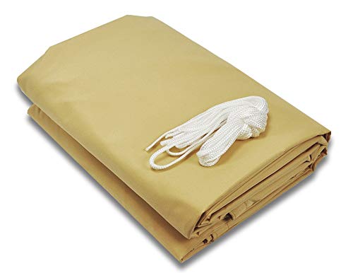Water Resistant Fabric - Waterproof Fabric for Outdoor Furniture, Cushions - Waterproof Outdoor Fabric for Pergola, Panels -Waterproof Awning Fabric- Waterproof Canopy Fabric (6' x 8', Sand)