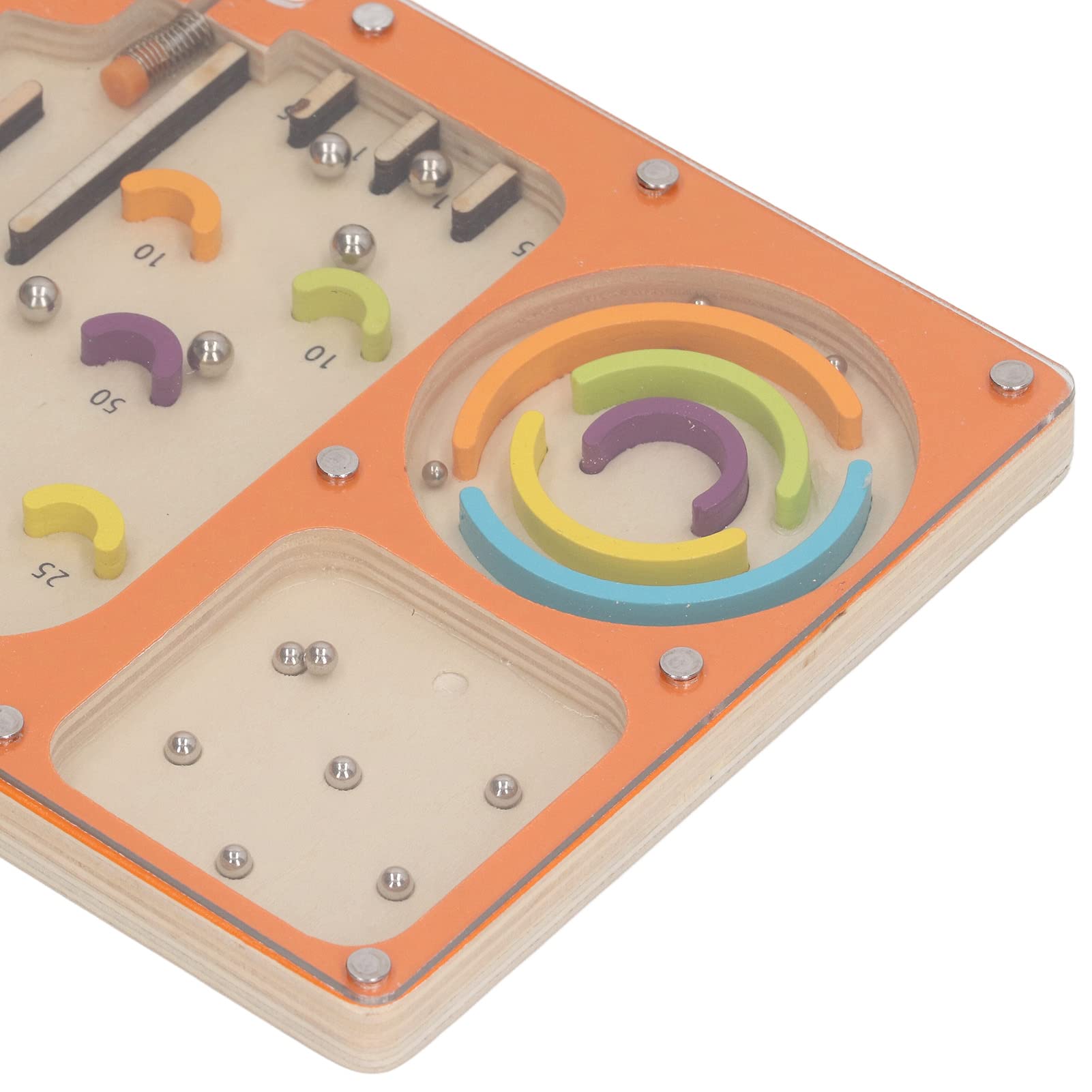doder Portable Pinball Game Skill Development Pinball Maze Game Bright Color for Boys Girls for Travel (L)