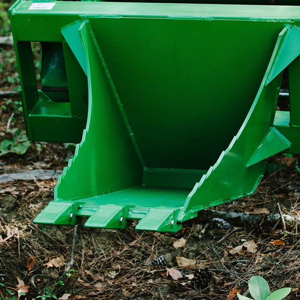 Titan Attachments USA Made Green Extreme Duty Stump Bucket Tree Spade Scoop Digger, Fits John Deere Hook and Pin