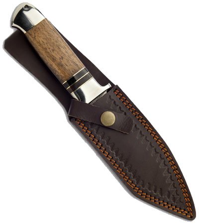 BUCKNBEAR KNIVES Custom Handmade Walnut Wood Damascus Steel Hunting Tanto Knife