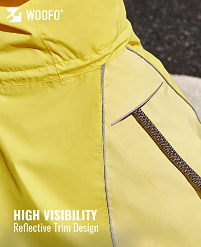WOOFO Dog Rain Poncho, Waterproof & Windproof Dog Rain Coat for Wet Weather|Super Adjustable, Designed with Leash Hole and Reflective Strip,Size Small