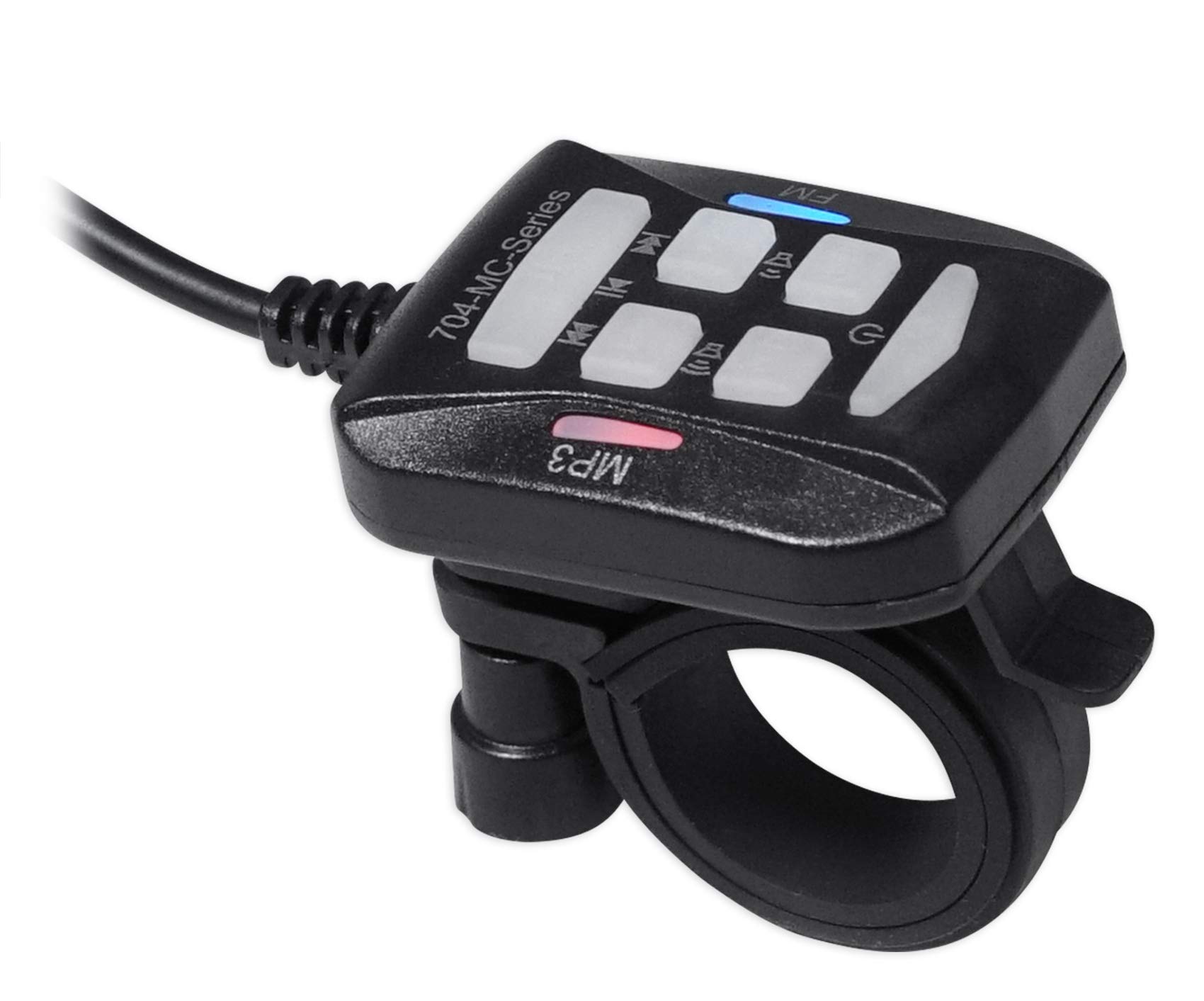 Rockville rocknride (2) RockNRide 3" Powered Bluetooth Metal Motorcycle Handlebar Speakers, Black