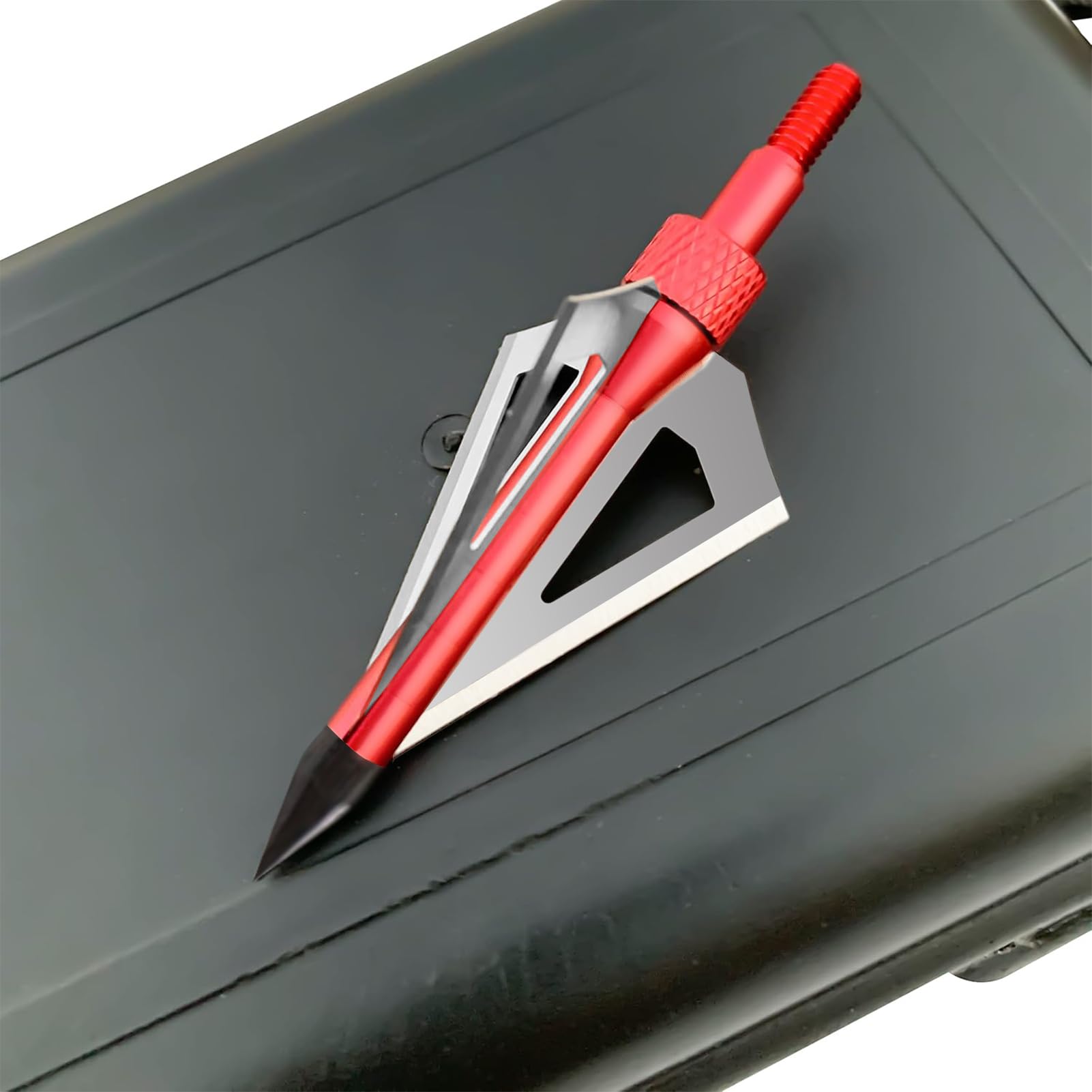 Fixed Blades Stainless Steel Hunting Broadheads 3 Blades (Pack of 12),Arrow Tips with Standard Screw-in Head for Crossbow Compound Recurve Bow Bow Archery Hunting