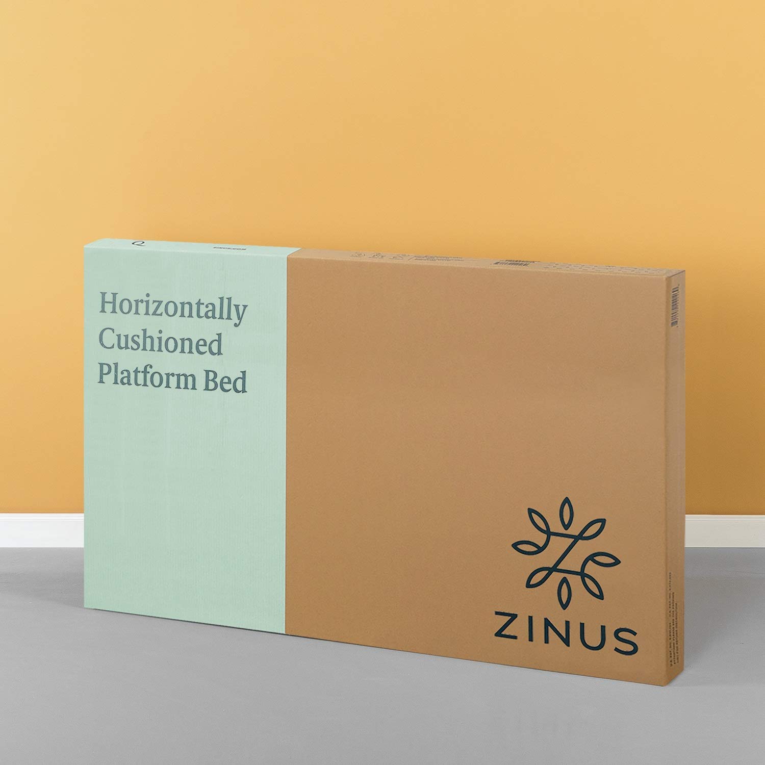 ZINUS Kiernan Upholstered Platform Bed Frame / Mattress Foundation / Wood Slat Support / No Box Spring Needed / Easy Assembly, Full