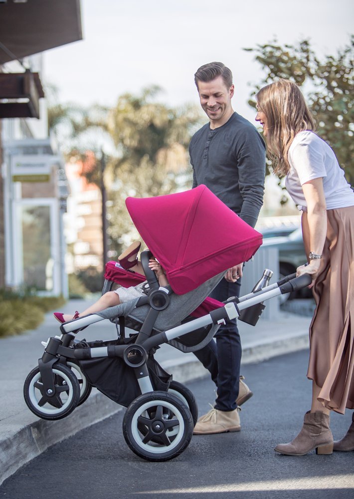 Bugaboo Donkey 2 Mono Baby Stroller, Foldable Stroller, Converts into Twin Side-by-Side Sibling Stroller, from Birth Baby Stroller, Infant Stroller, Multiple Seat Positions, Black