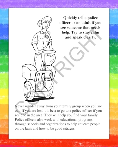 ZOCO - A Visit to The Police Station - Coloring Books (25 Bulk Pack, Without Crayons) - Games, Puzzles, Fun Activities, Gifts for Kids