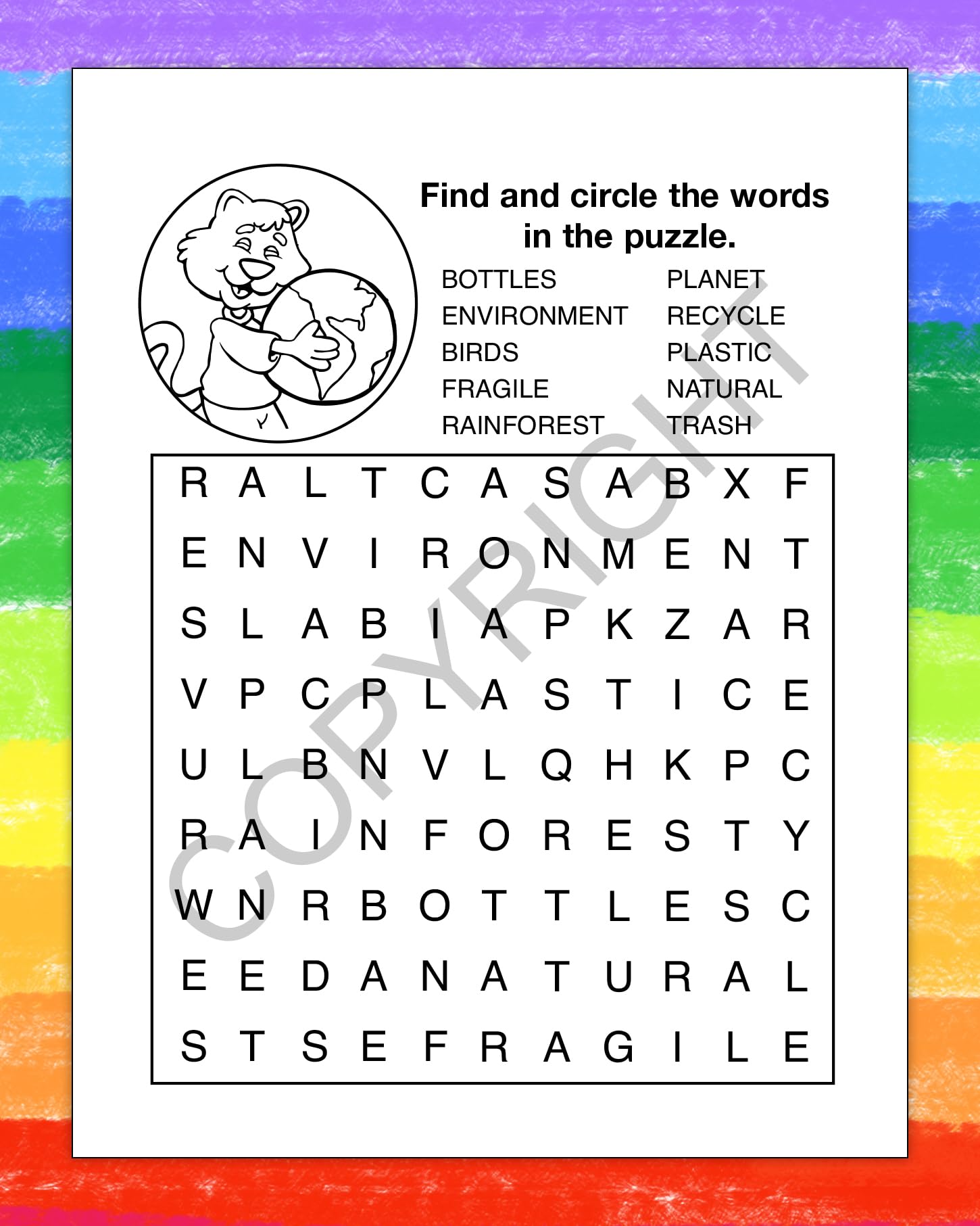 ZOCO - Keep Our Environment Clean - Kids Coloring Books (25 Bulk Pack, Without Crayons) - Conservation, Recycling - Earth Day Supplies - Educational Activities for Kids