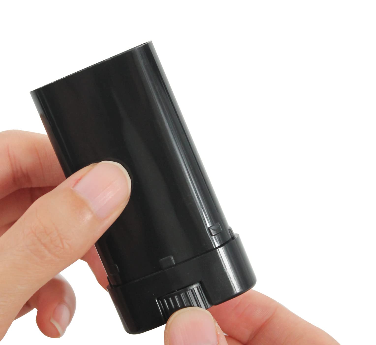 Minsily 20 PCS 15ml Empty Plastic Oval Deodorant Containers Oval Lip Balm Tubes 0.5 Oz Deodorant Sticks Containers Oval Twist-Up Tubes BPA-Free for DIY Homemade Crayon Chapstick Vials Holder(Black)