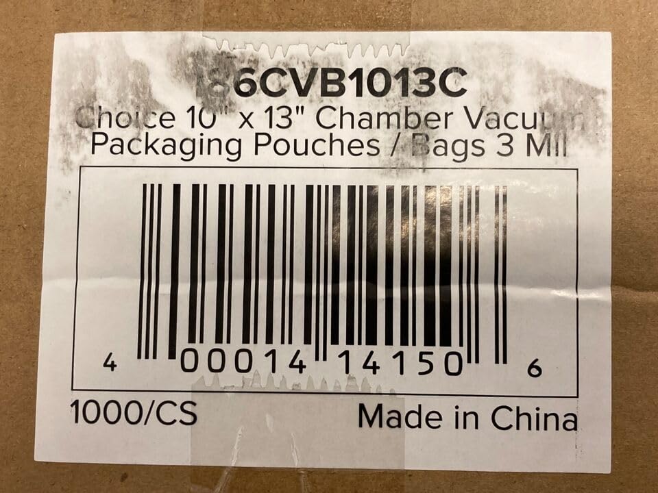 GENERIC Chamber Vacuum Packaging Pouches/Bags 3 Mil - 1000/Case 10"" x 13"" BPA-Free Pre-Cut Chamber Vacuum Sealer Bags with tear notch