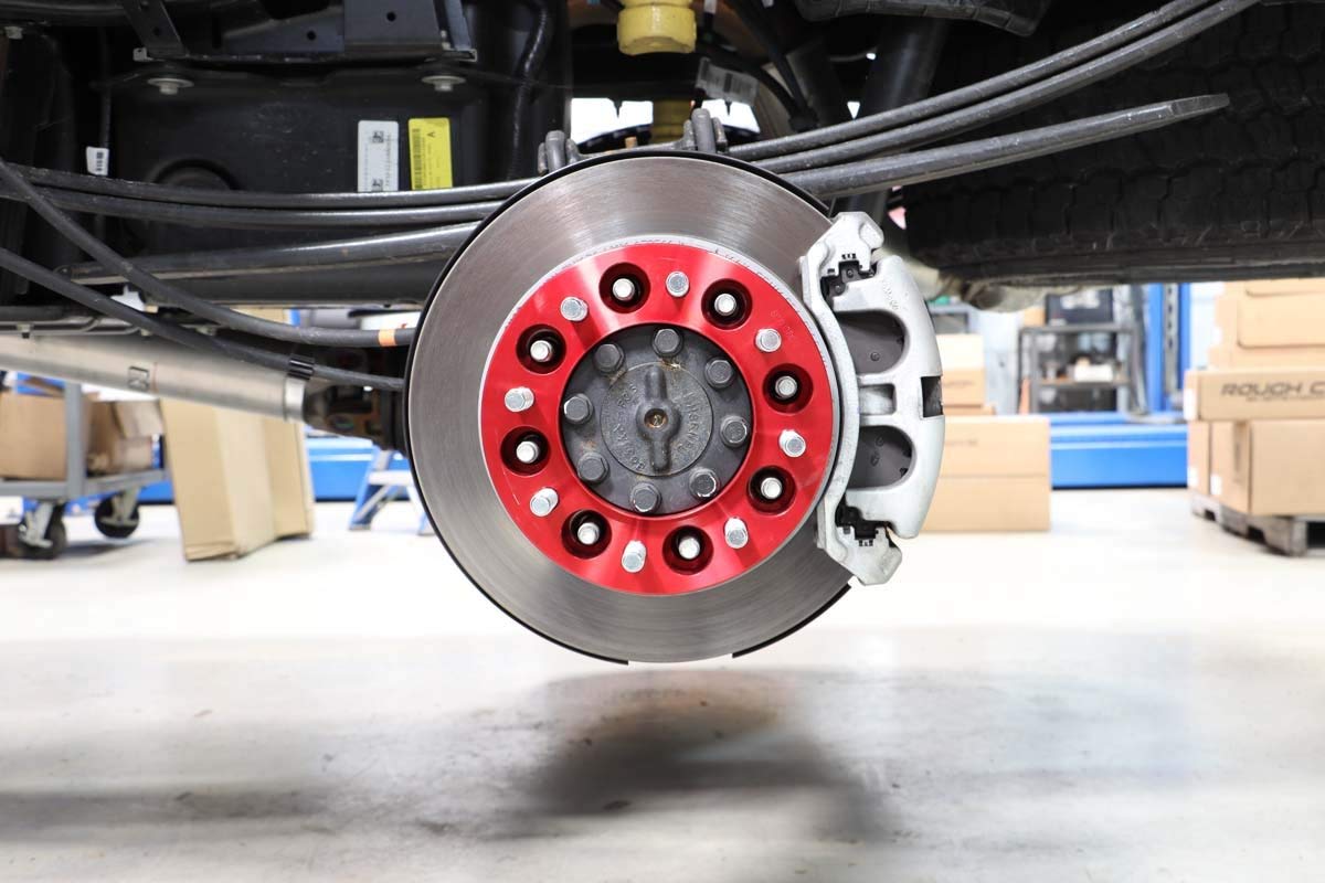 Rough Country 2" Wheel Spacers for Ford SuperDuty 4WD (2003-2024) - Fits 8x170 Bolt Pattern, Anodized Red, 2 PCS