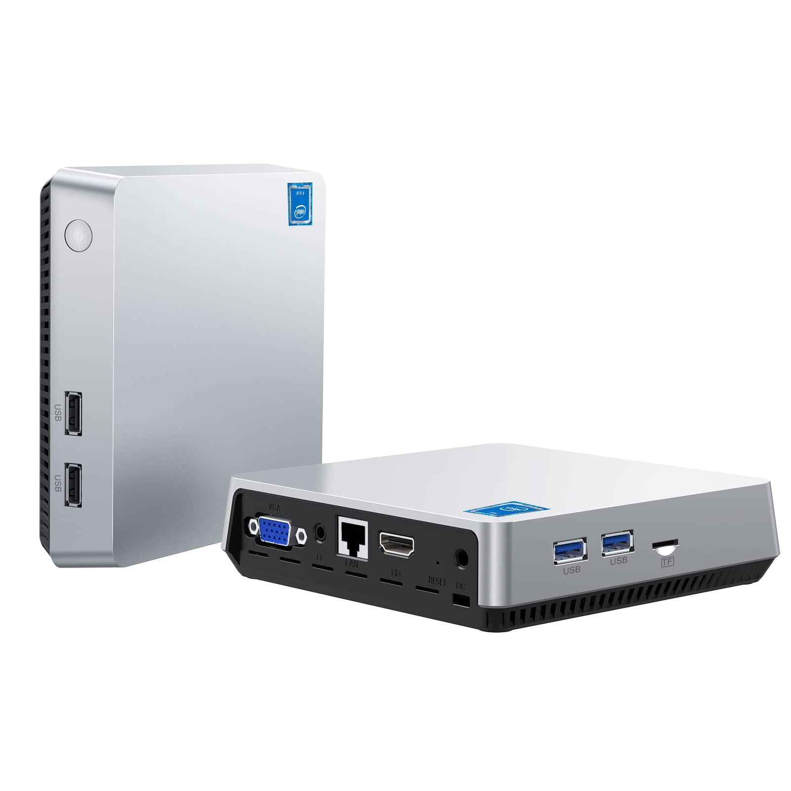 Fanless Mini PC Intel Atom Z8350 Processor,Mini Computer Windows 10 Pro,8GB LDDR3 128GB EMMC,Mini Desktop Computer Support Dual Display/4K HD/2.4G+5G Dual-Band WiFi for Business Home Theater