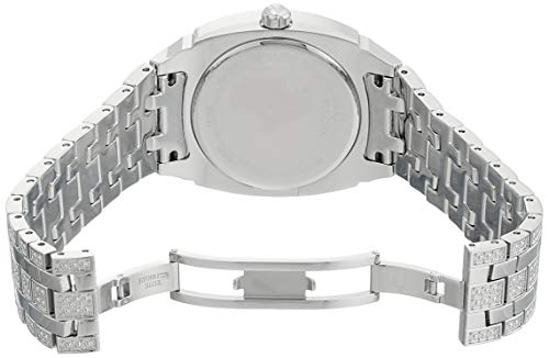 Bulova Men's Crystals Phantom Stainless Steel 3-Hand Quartz Watch, Cushion Shape Dial and Curved Mineral Crystal Style: 96B296