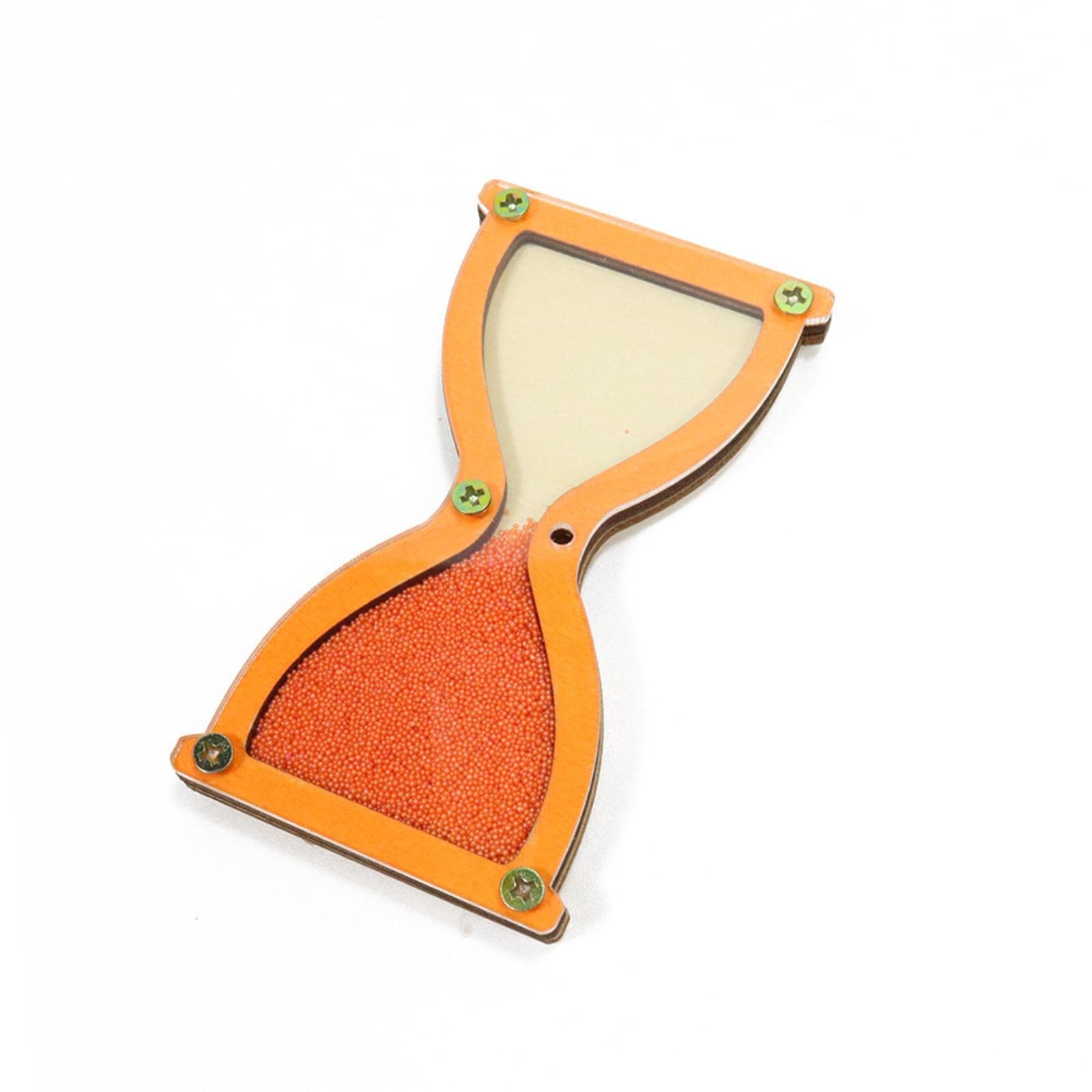Gazechimp Wooden Busy Board Hourglass Toy Puzzle Fine Motor Skills Sensory, Orange