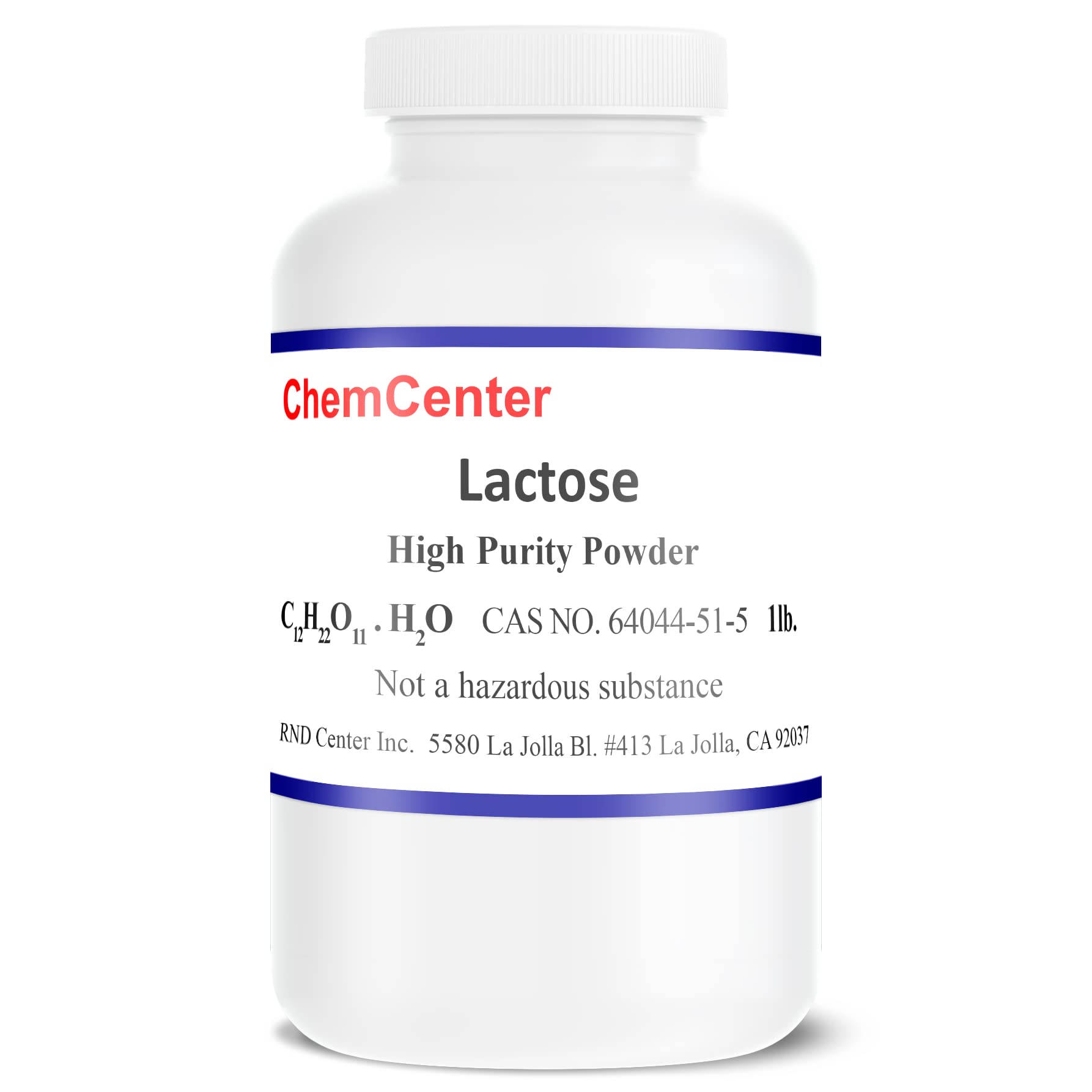 Lactose, Powder, Ultra Pure, 99% min, 1lb.