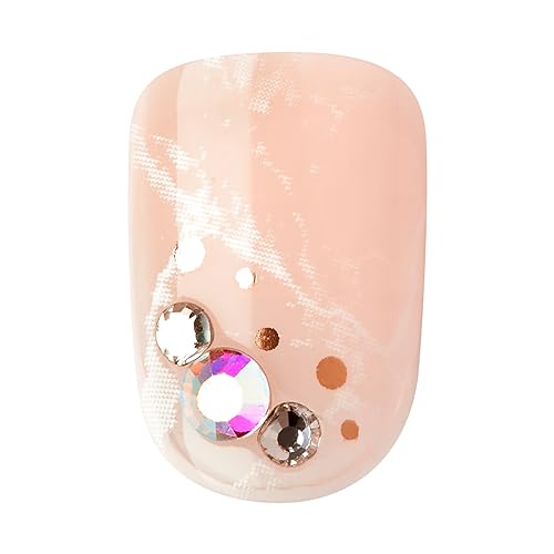 KISS imPRESS Press-On Manicure Fake Nails β My Worth, Short, Square, French, Easy Press On, Chip Proof, Smudge Proof, Waterproof, No Dry Time, Comfortable & Secure, Super Hold Adhesive | 30 Count