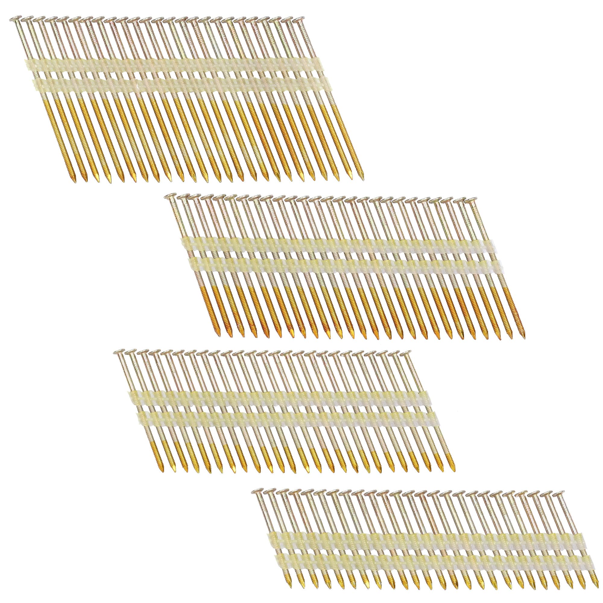 HW HAMWOO Framing Nails,21°Round Head Nail Pack,1000-Pack (2"- 250Pcs,2-1/2"- 250Pcs,3"- 250Pcs, 3-1/2"- 250Pcs),Galvanized Nail,Ring Shank