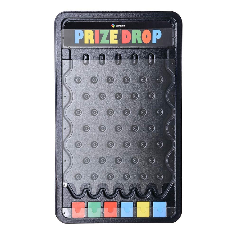 ZeHuoGe 30" Prize Drop Boards Disk Game Foldable Stand Customizable 6 Slots with 10 Pucks for Carnival Tradeshow Party