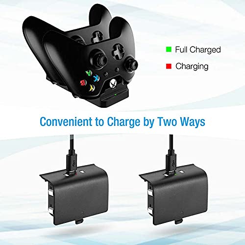 Controller Charging Dock,Twin Charging Dock with 2X Rechargeable Battery Packs