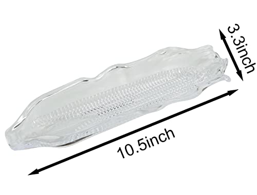 XGNG 6PCS Plastic Corn Trays Transparent Plastic Corn Trays Corn Trays Transparent Service Tray Corn Dish Cob Dinnerware Sets