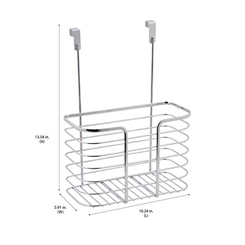 Kitchen Details 1 Tier Over the Cabinet Organizer | Single Basket | Door Hanging Storage | Bathroom | Kitchen | Chrome
