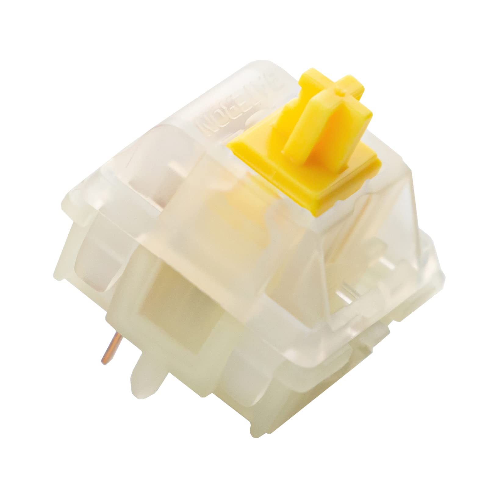 DRAOZA Gateron Cap Milky Yellow Pro V2 Pre Lubed SMD RGB LED Compatible MX Mechanical Gaming Keyboard(108pcs Yellow)