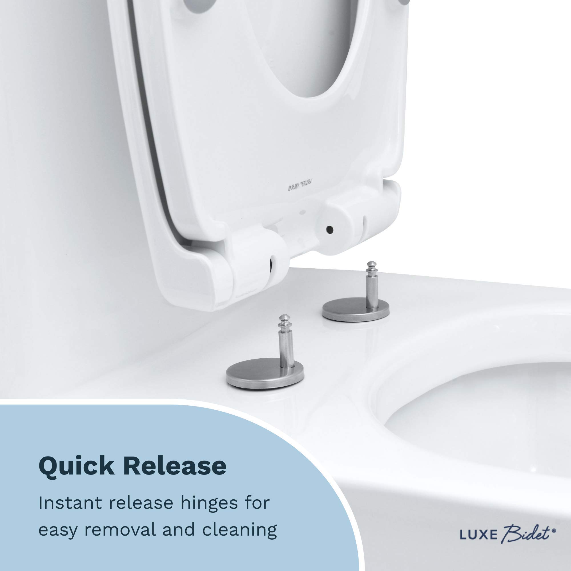 LUXE Bidet NEO 185 Plus White and LUXE Elongated Toilet Seat Bundle