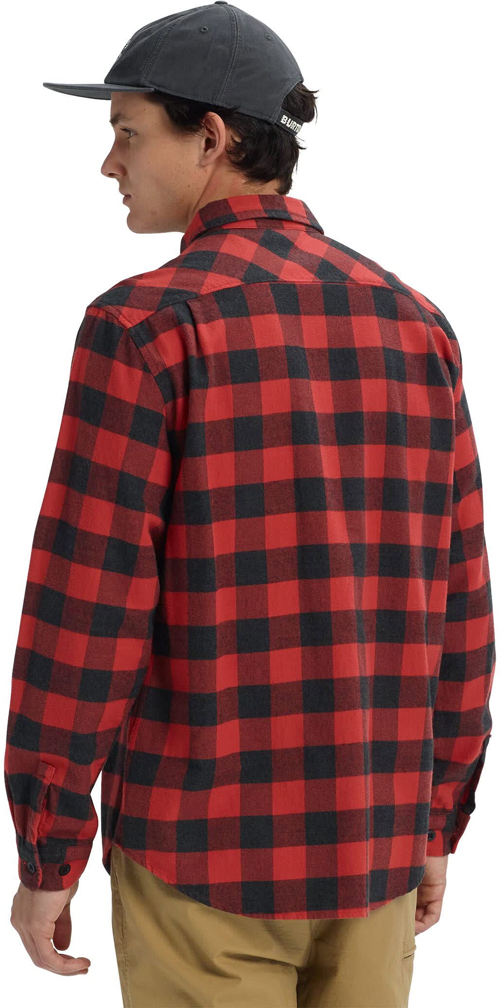Burton Mens Brighton Flannel, Tandori Heather Buffalo Plaid, Small