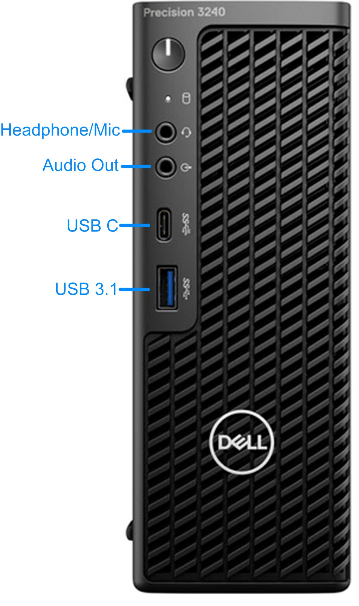 Dell Precision 3240 Desktop Workstation – Intel i7-10700 - 32GB RAM 1TB NVMe SSD, Intel UHD 630 Graphics, DisplayPort, HDMI, USB Type-C, AC Wi-Fi, Bluetooth - Windows 10 Pro