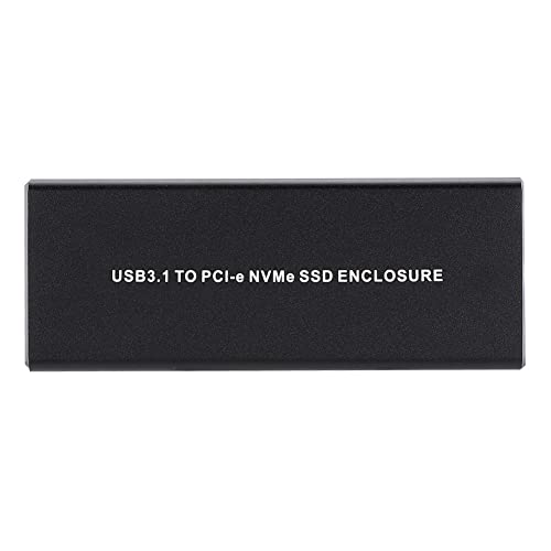Garsentx M.2 NVME to USB3.1 Portable Metal Hard Disk Box M2 SSD PCIE to Type C SSD Enclosure for Converting SSD Solid State Drives to Type C Interfaces