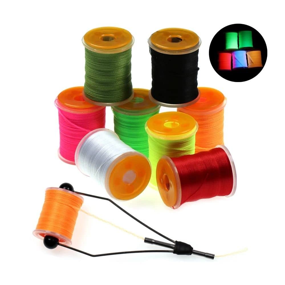 Durable Fly Fishing Line, Fluorescent Fishing Hook Line, Tying Thread Material Fishing Tools, Fly Tying Thread Fishing Accessories(Red)