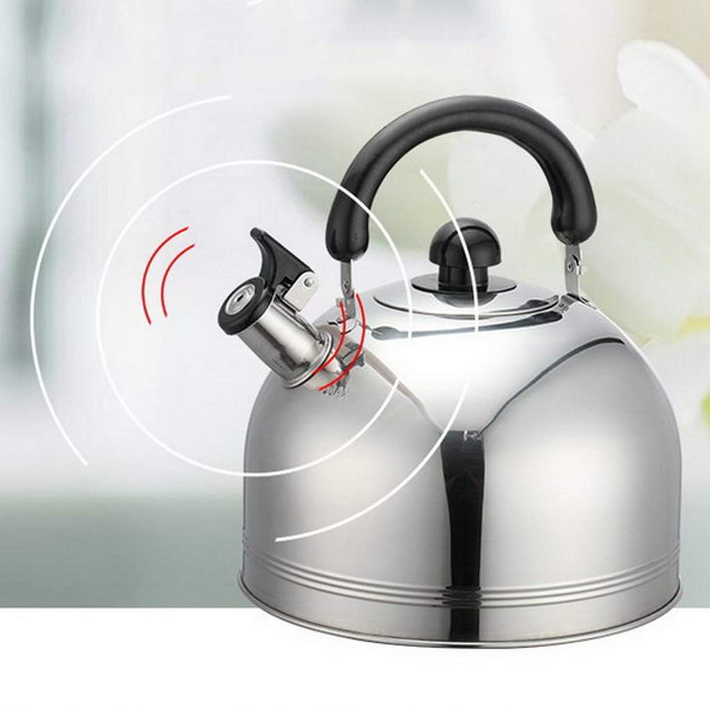 Creative Silver Kettle Large Capacity Kettle Whistling Teapot Stainless Steel Teapot With Ergonomic Handle (6L,202.9OZ) Multifunctional water kettle