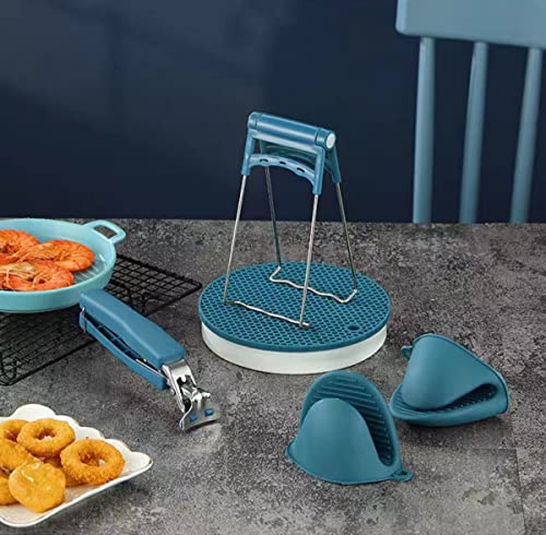 Kitchen Hot Plate Gripper,Anti scald disc holder,Tongs Silicone Gloves,Anti scalding pad-6 Pack High temperature resistant anti-skid bowl anti-skid stainless steel Avoid Scalding Kitchenware Set