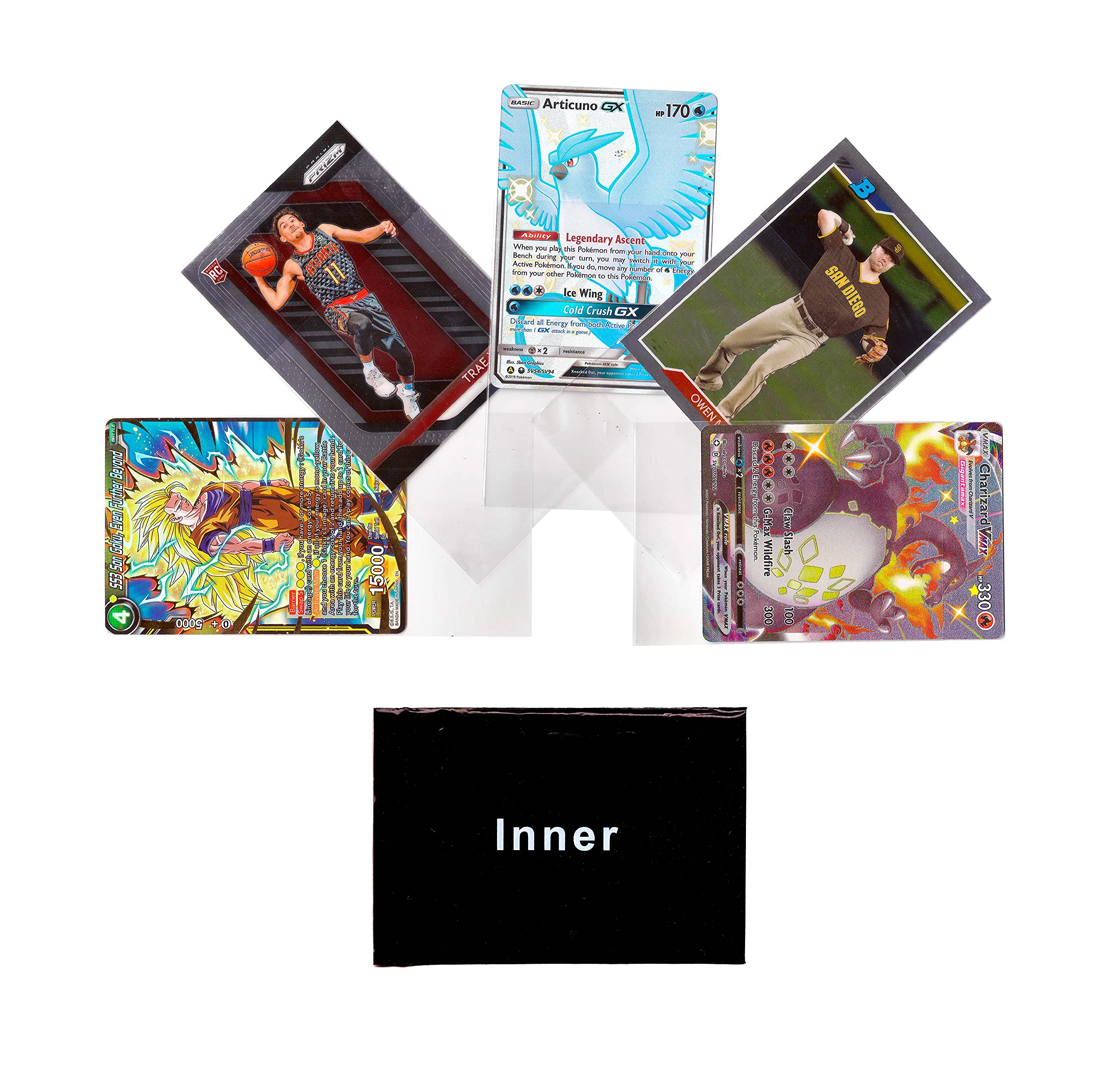 TopDeck TopLoader Binder Holds 200+ Toploaders Hard Cases | 9 Pocket Trading Cards Album | Long Term Storage Binder | Side Load Sleeves | Pokemon/MTG/Yugioh/TCG Folder|Trading & Sports Holder (Green)