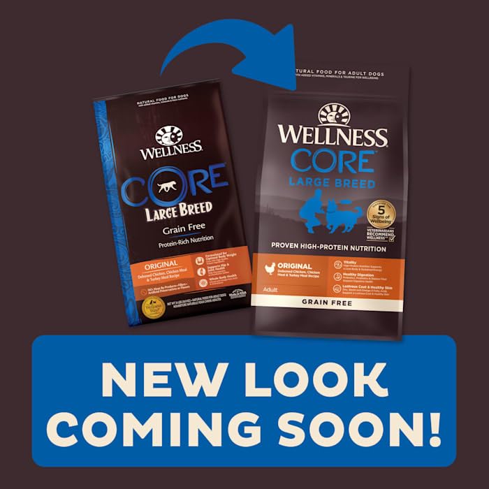 Wellness CORE Natural Grain Free Large Breed Original Dry Dog Food, 24 lbs