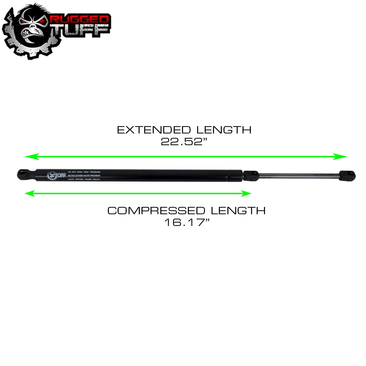 Rugged TUFF RT261039 Liftgate Lift Supports Rear Hatch Shocks Struts Gas Springs Arms Compatible with 2010-2023 Toyota 4Runner, Pack of 2