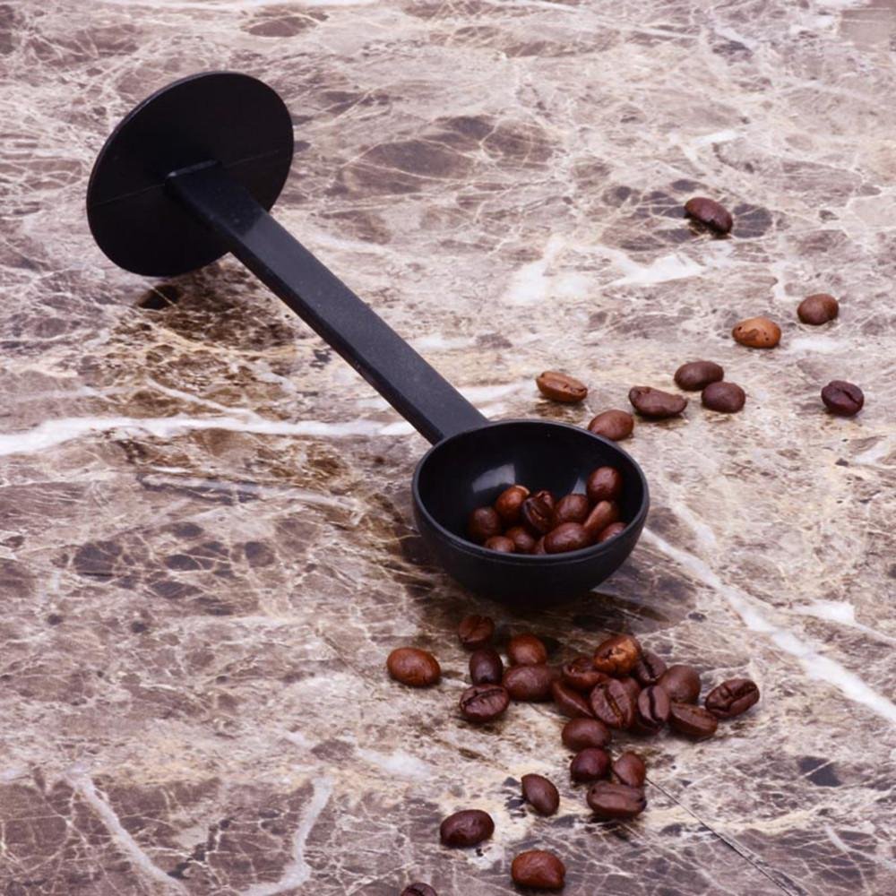 Lautechco 10g Espresso Coffee Measuring Spoon Plastic Coffee Scoop for Ground Coffee Tea Salt with Pressed Bottom 5.9x1.9inch