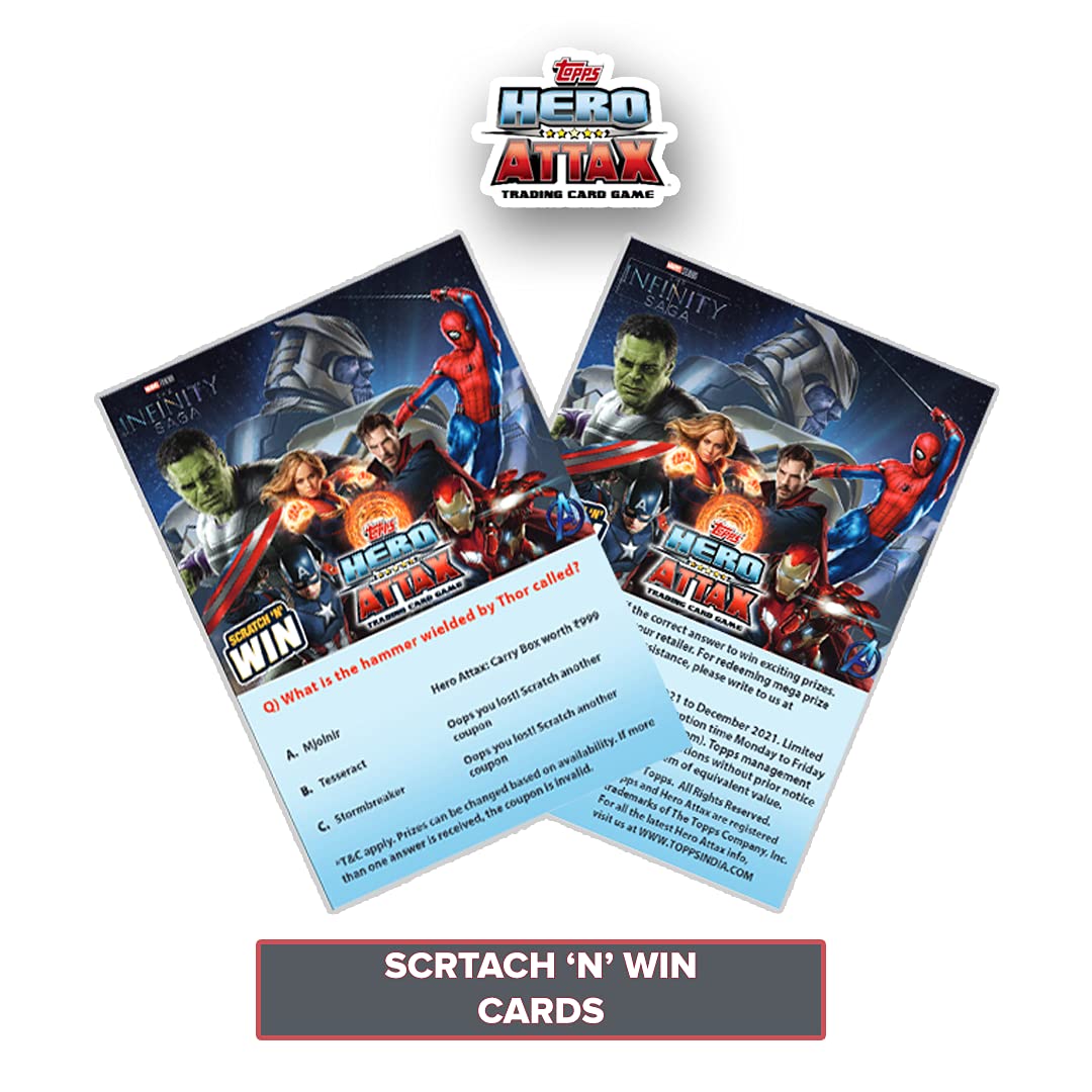 Topps India Marvel Hero Attax 2021 TCG Collection Smart Pack, 123 Cards Total