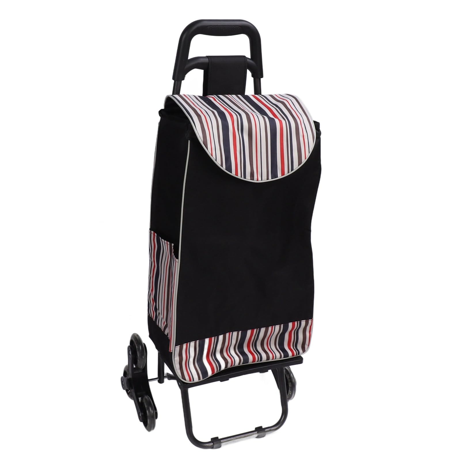 Generic Hand Truck, Easy to Push Wheel Shopping Cart with Bag for Moving (Black Strip), Genericha42kxy1gn-12