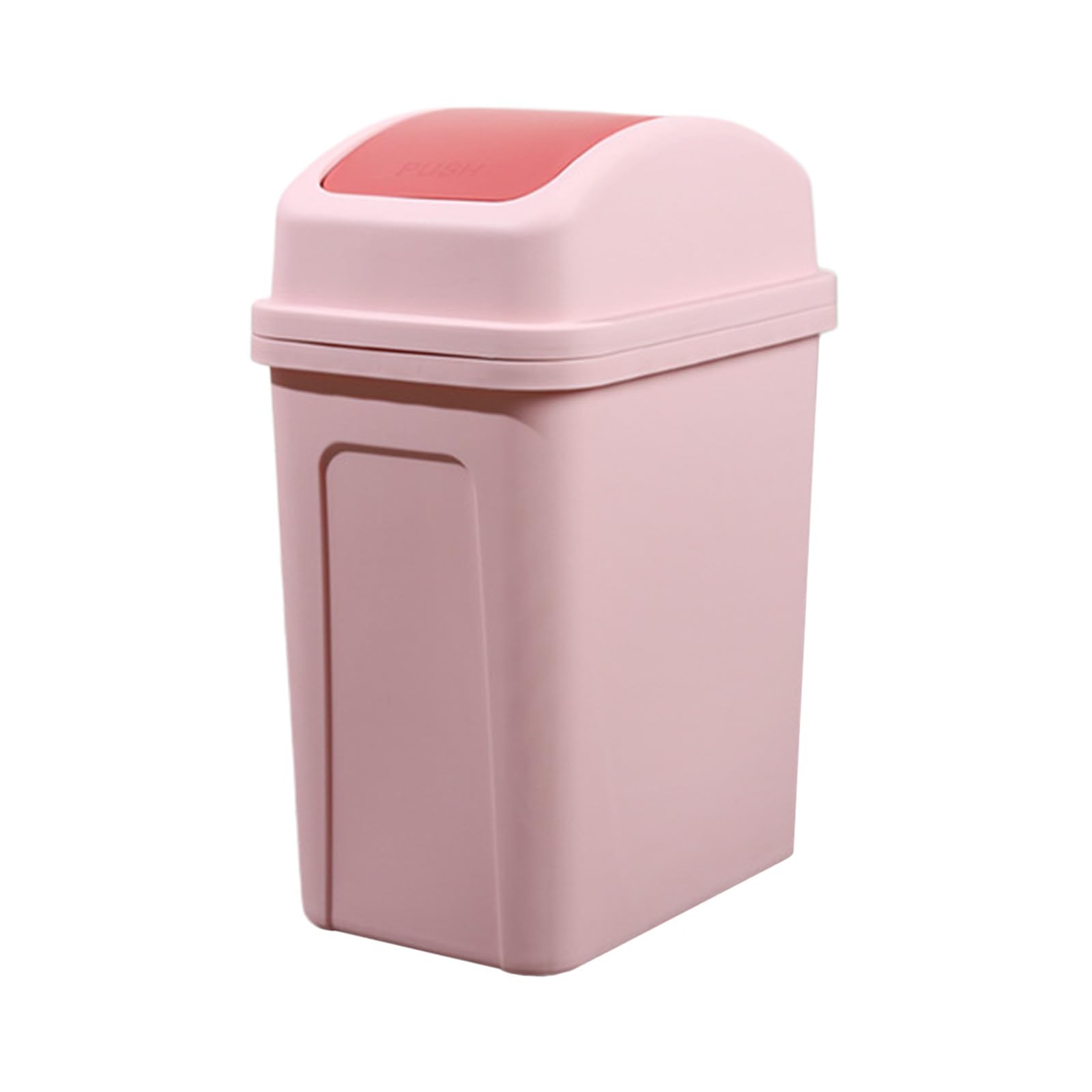 ichuanyi Small Plastic Trash Can,for Bedroom/Bathroom/Office/Kids Rooms/Dorms (Pink)
