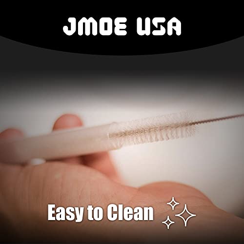 Jmoe USA 12" Straws for Stanley 40oz Adventure Quencher FlowState H2.0 | Replacement Plastic Straws Designed for Stanley 40oz Tumbler | 6-Pack Includes Cleaning Brush | Food Grade & BPA Free (Black)